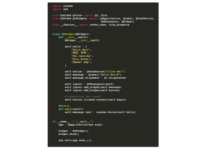 Qt for Python (PySide6) | Official Python Bindings